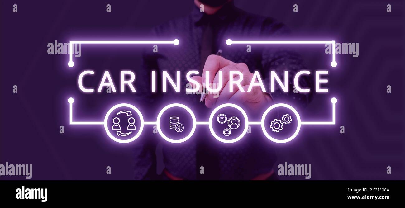 Conceptual caption Car Insurance. Business concept Accidents coverage ...