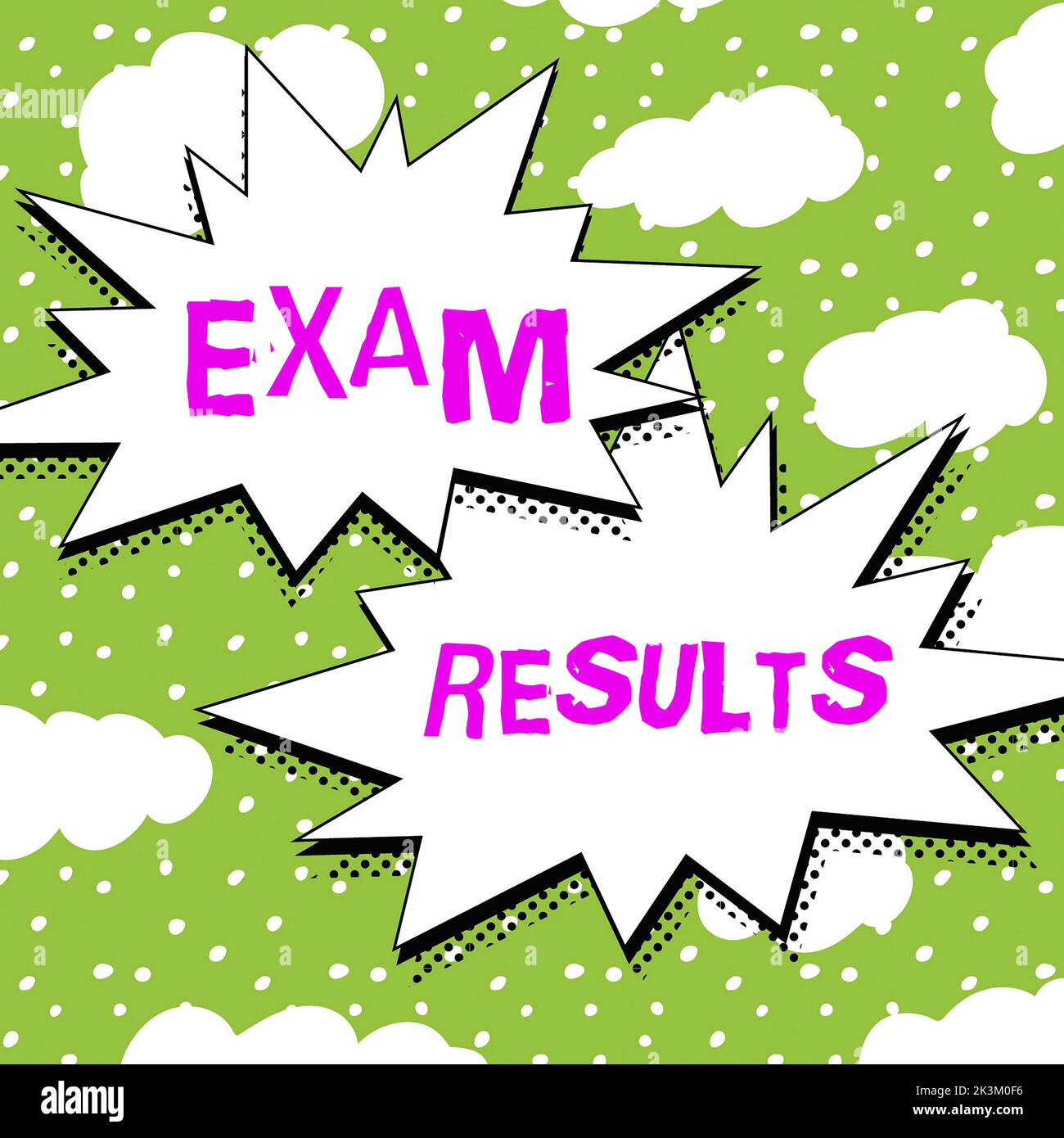 Handwriting text Exam Results. Business idea An outcome of a formal ...