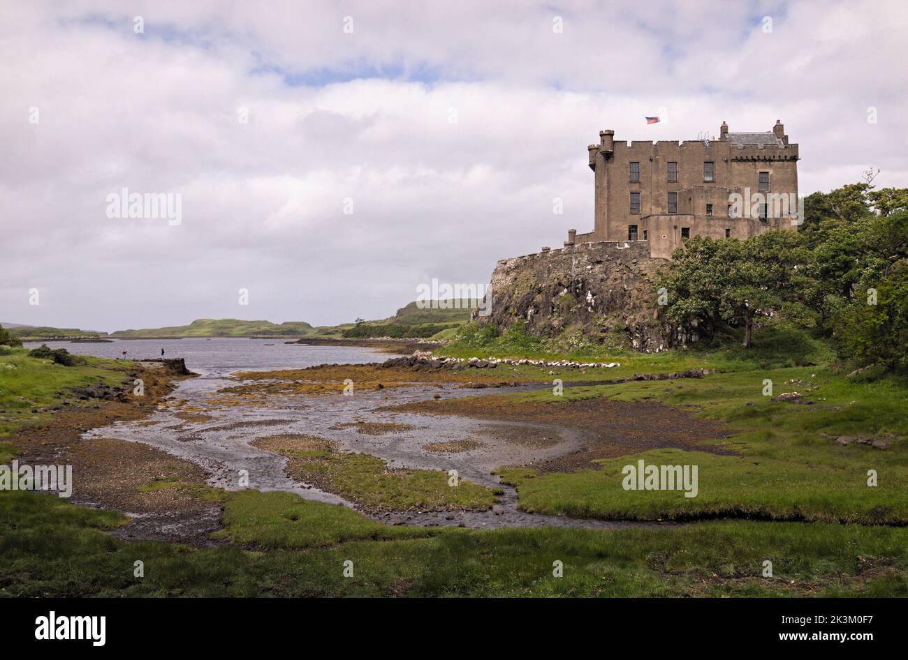 The castle from near the private pier at Dunvegan Castle, Isle of Skye ...