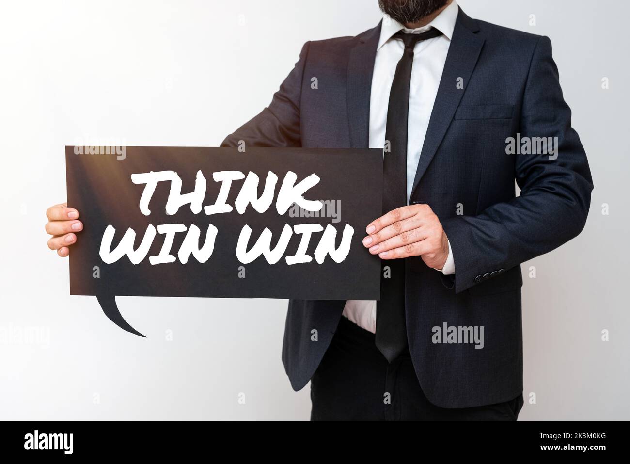 Conceptual display Think Win Win. Concept meaning Business Strategy ...