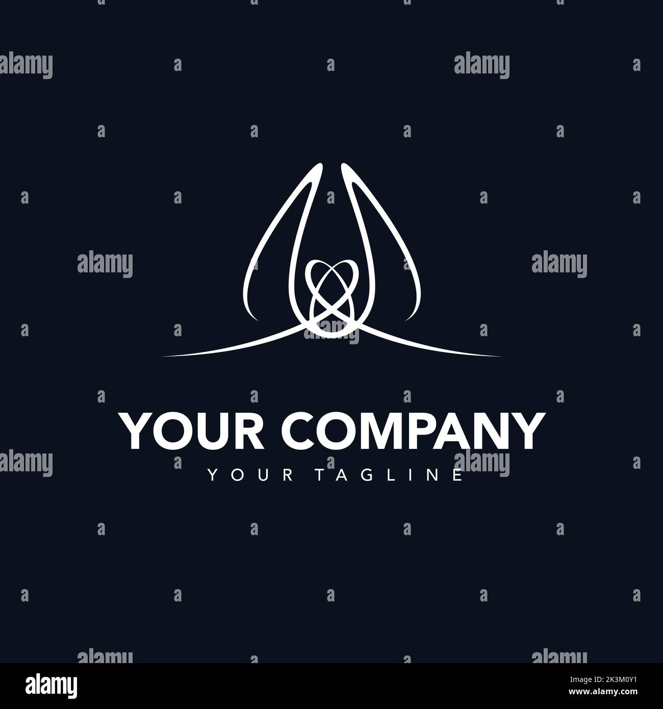 A vector illustration of a dark company logo idea template Stock Vector ...