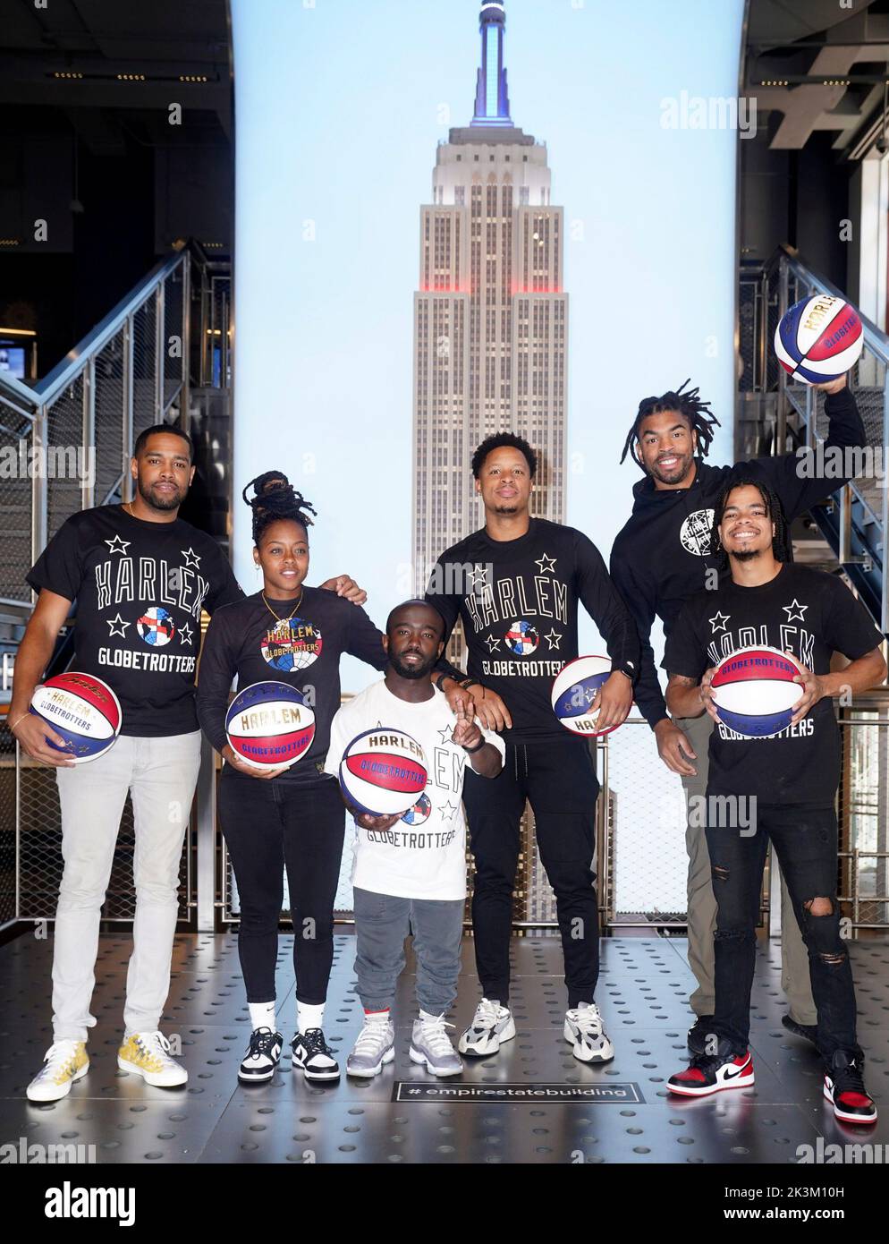 New York, NY, USA. 27th Sep, 2022. The Harlem Globetrotters at a public ...