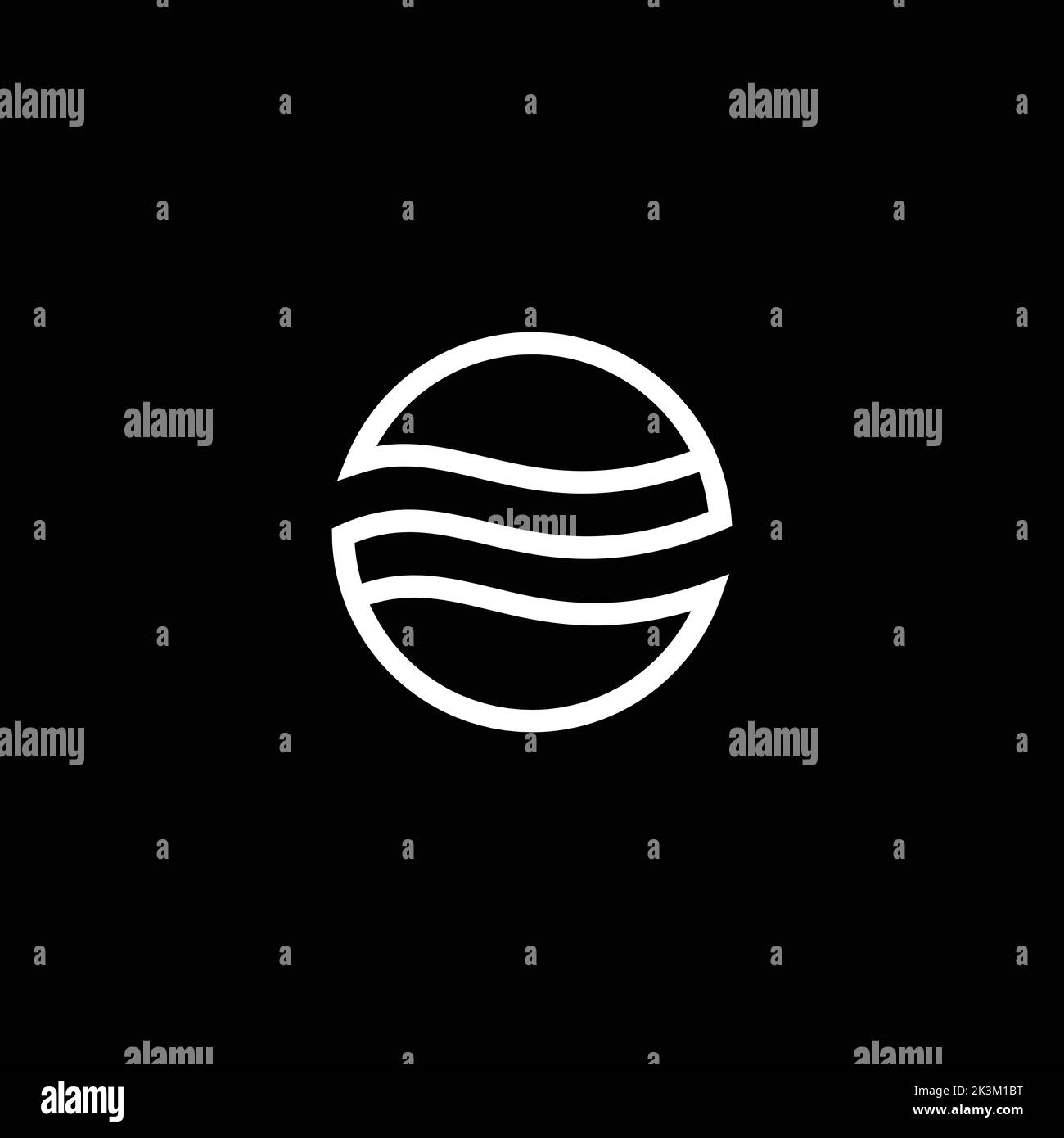 A vector of water world symbol in black background Stock Vector Image ...