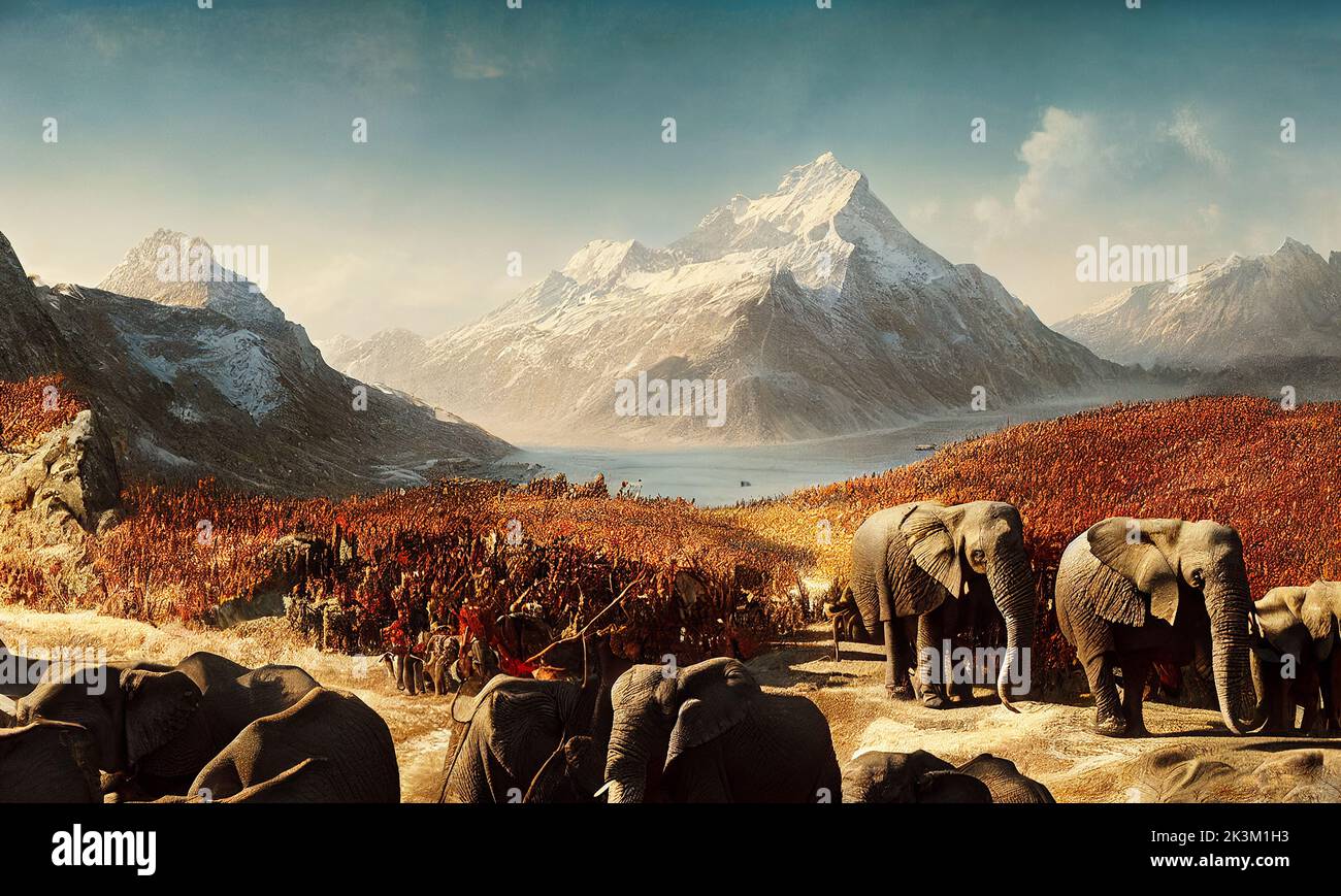 Hannibal alps route hi-res stock photography and images - Alamy