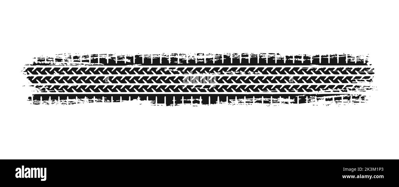 Auto tire tread grunge element. Car and motorcycle tire pattern, wheel ...