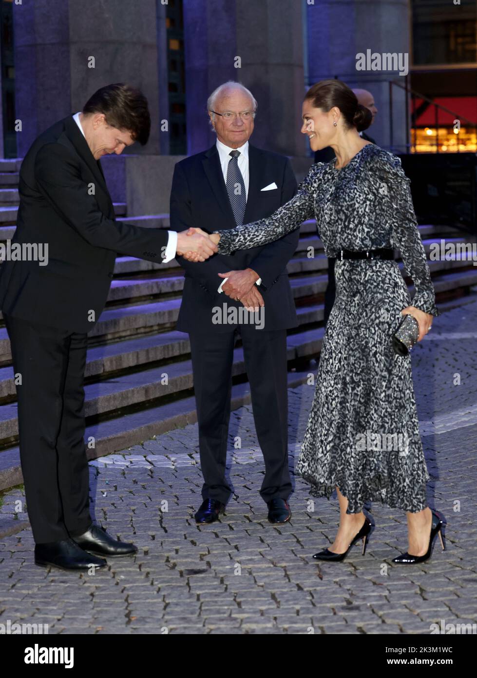 Speaker of the Parliament Andreas Norlén greets Crown Princess Victoria ...