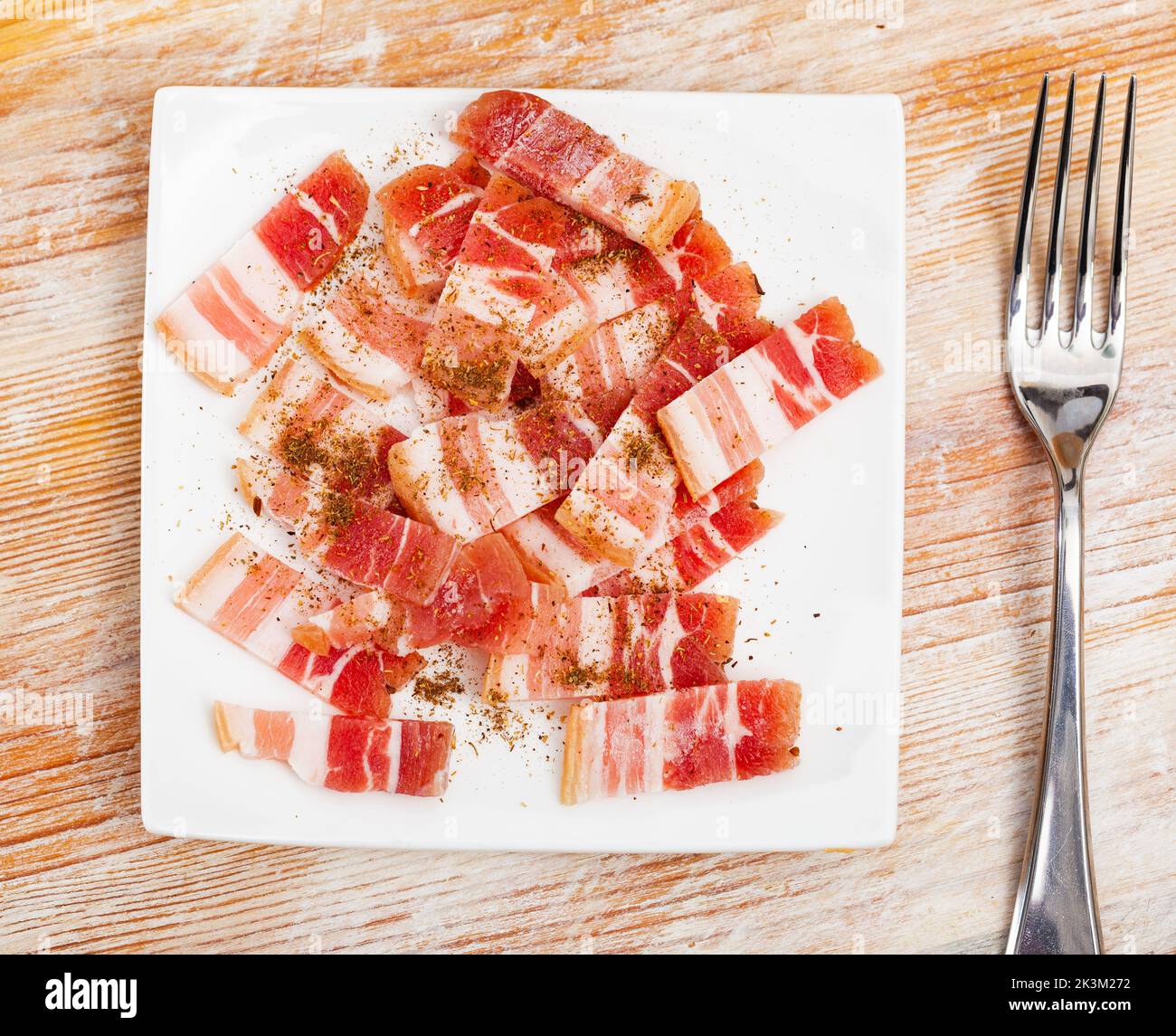Pieces of raw pork lard Stock Photo - Alamy