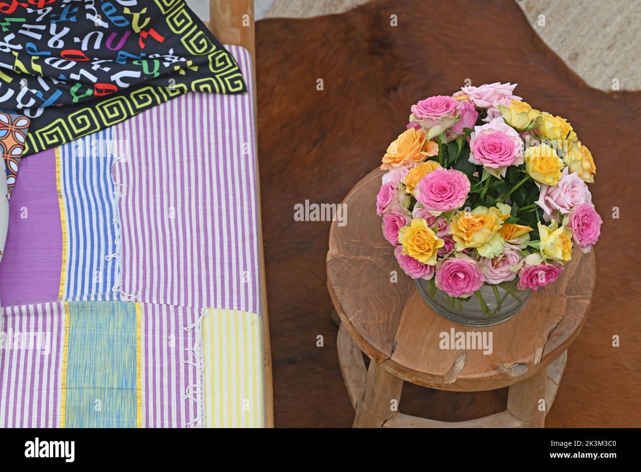 Rose yellow red mix colour hi-res stock photography and images - Alamy