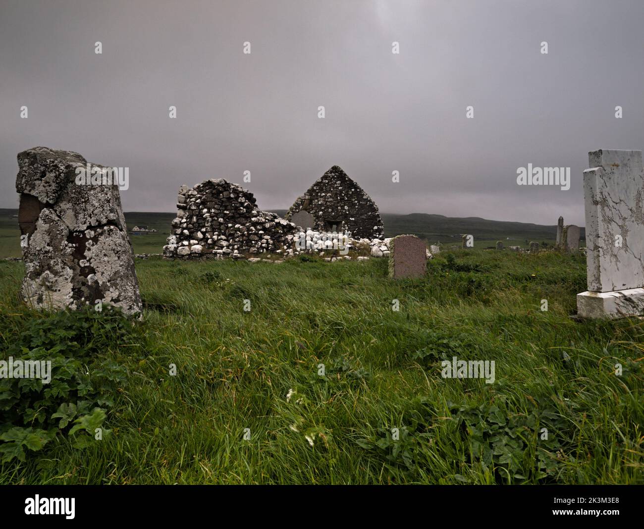 The ruined church at Trumpan, site of the Macleod massacre, Waternish ...