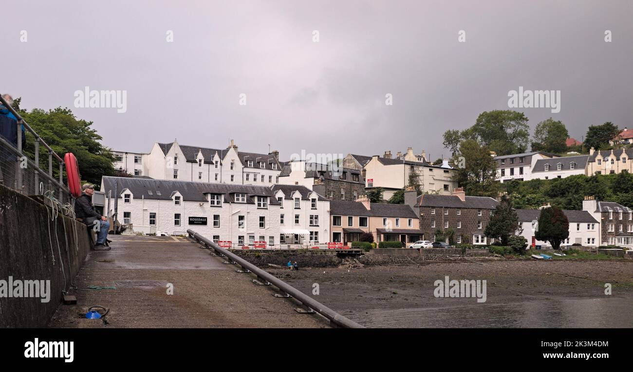 Tourists on the dock of Portree harbour, Loch Portree, Isle of Skye ... Tourists on the dock of Portree harbour, Loch Portree, Isle of Skye ...
