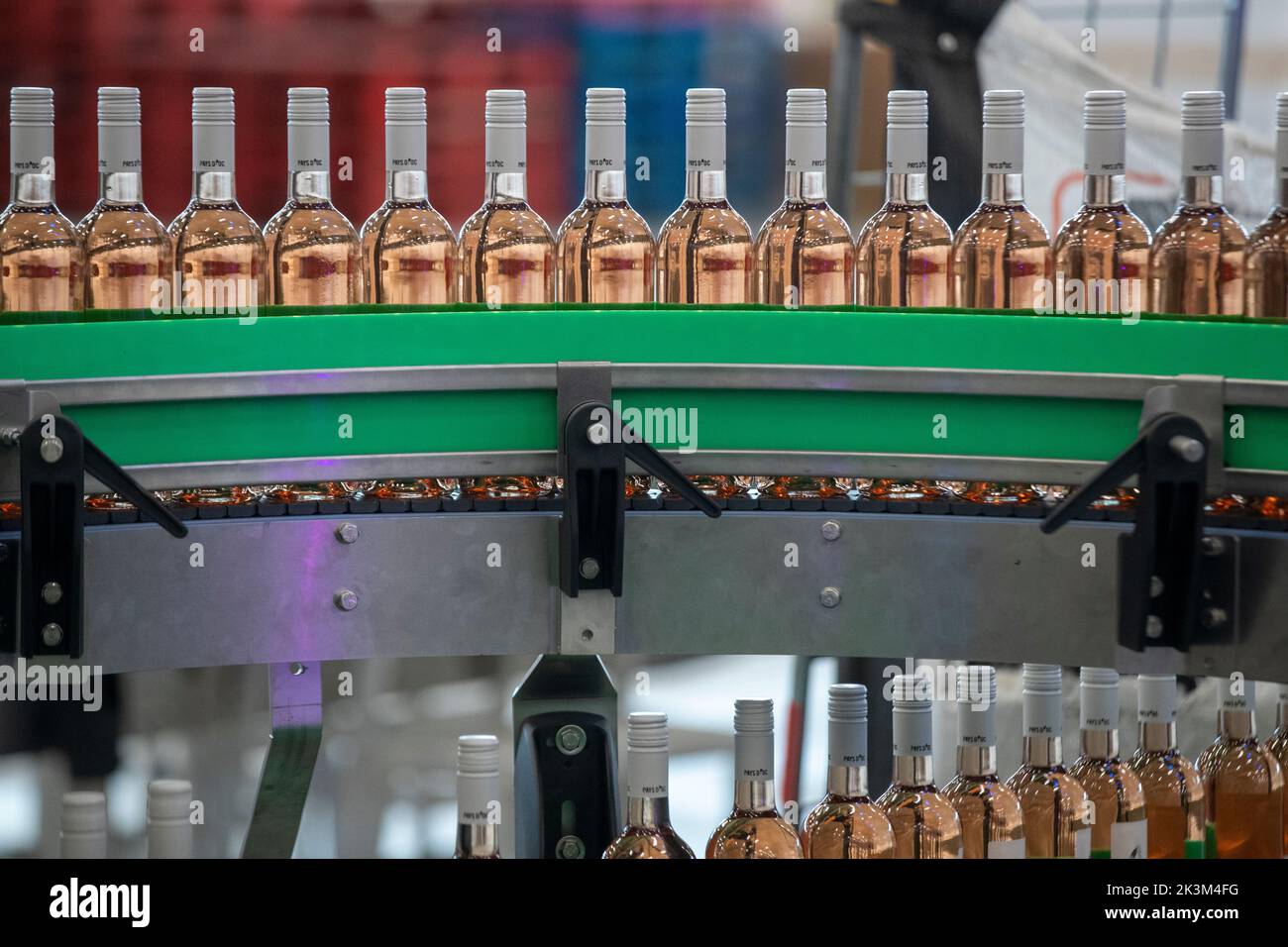Illustration picture shows the opening of the new wine bottling plant ...