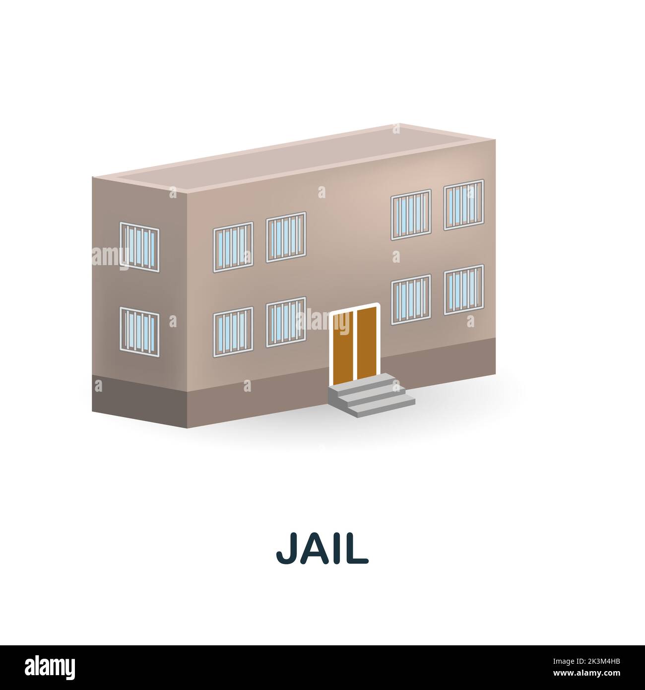 Jail icon. 3d illustration from crime collection. Creative Jail 3d icon ...