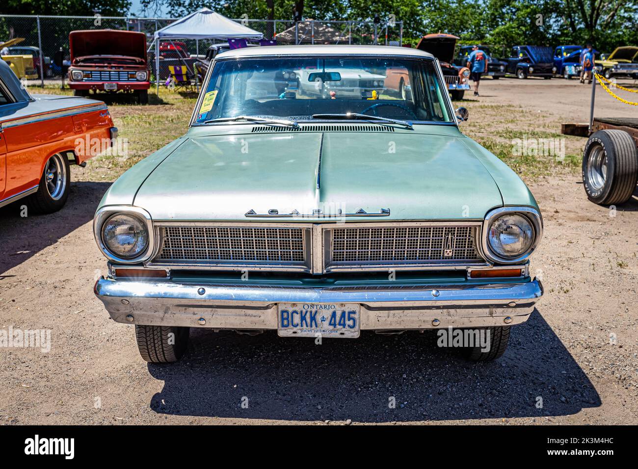 Falcon Heights, MN - June 18, 2022: High perspective front view of a ...
