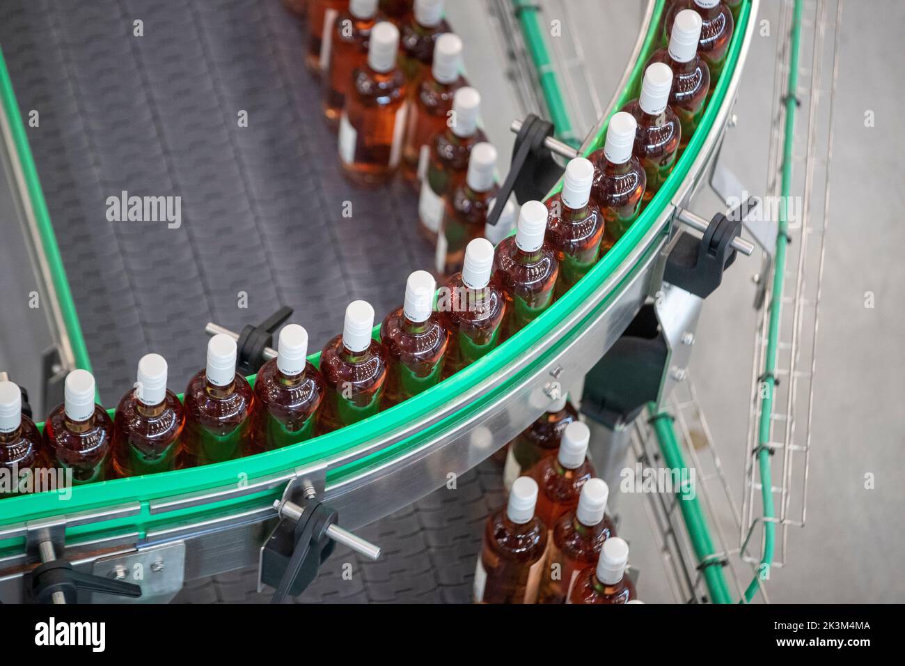 Illustration picture shows the opening of the new wine bottling plant ...