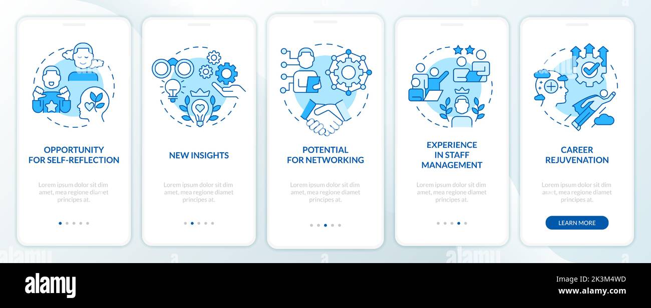 Advantages for mentors blue onboarding mobile app screen Stock Vector ... Advantages for mentors blue onboarding mobile app screen Stock Vector ...