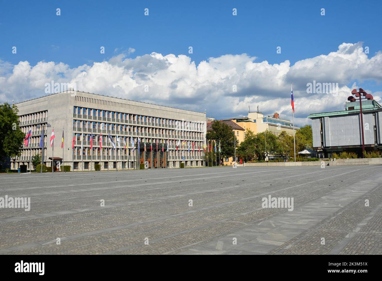 Ljubljana, Slovenia - September 4th 2022. Republic Square or Trg ...