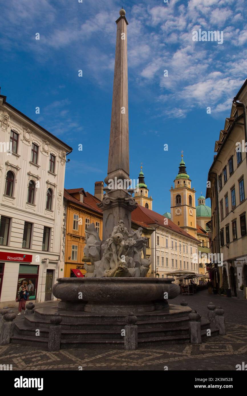 Fountain of the three carniolan rivers hi-res stock photography and ...