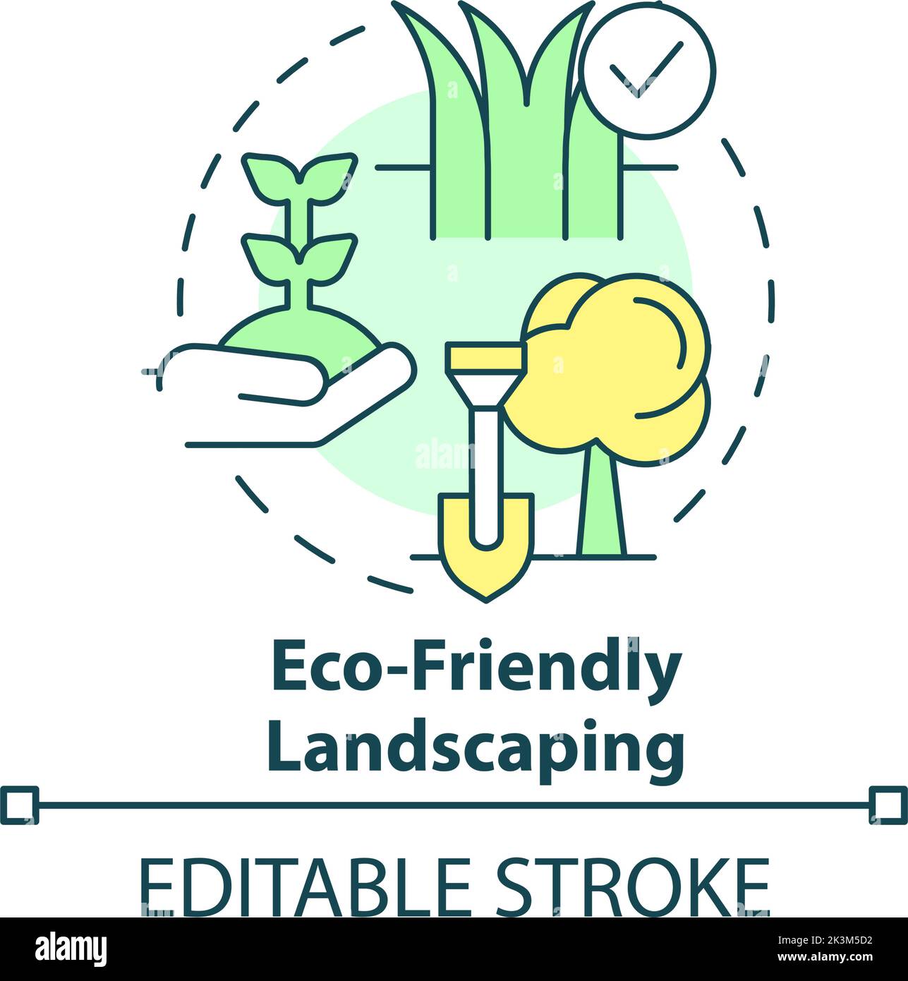 Eco friendly landscaping concept icon Stock Vector Image & Art - Alamy