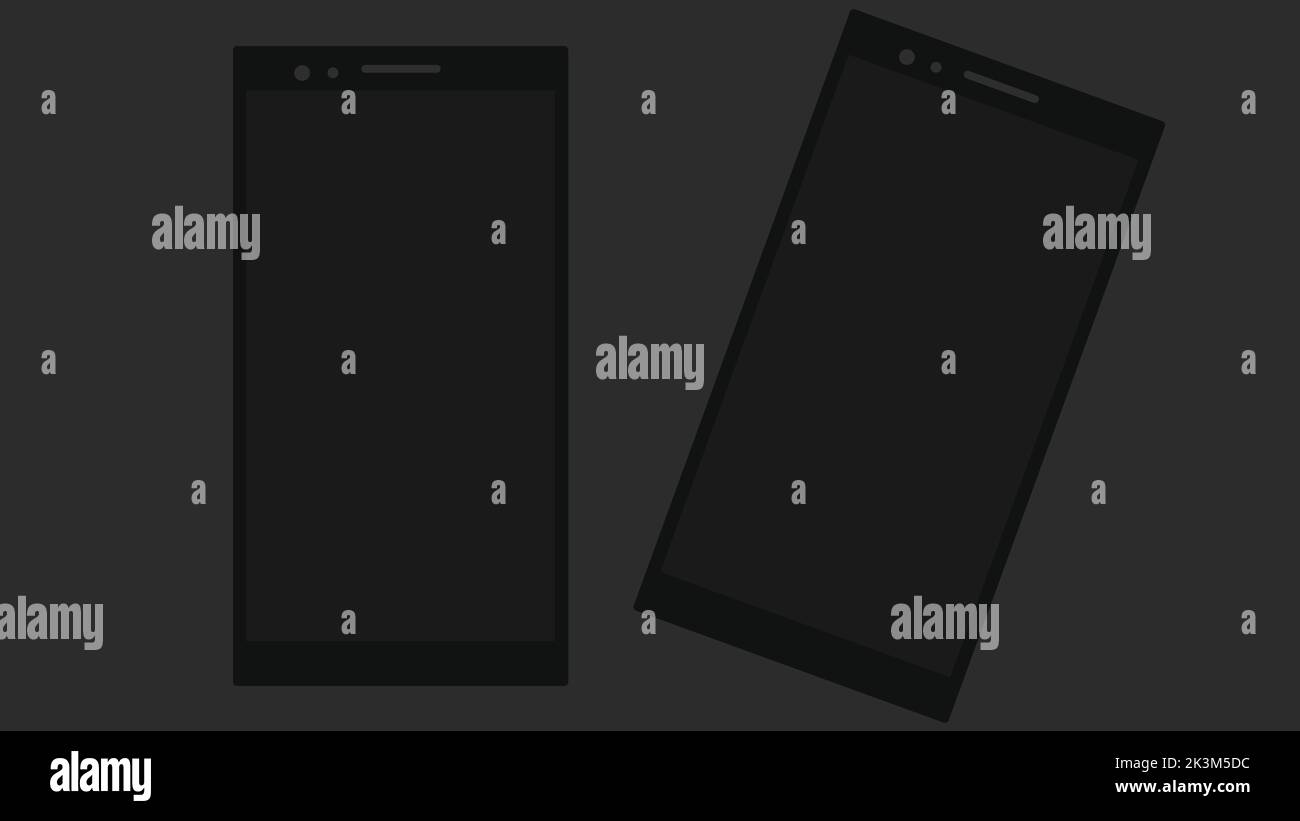Realistic phone screen mockup. Phone display isolated. Phone realistic ...
