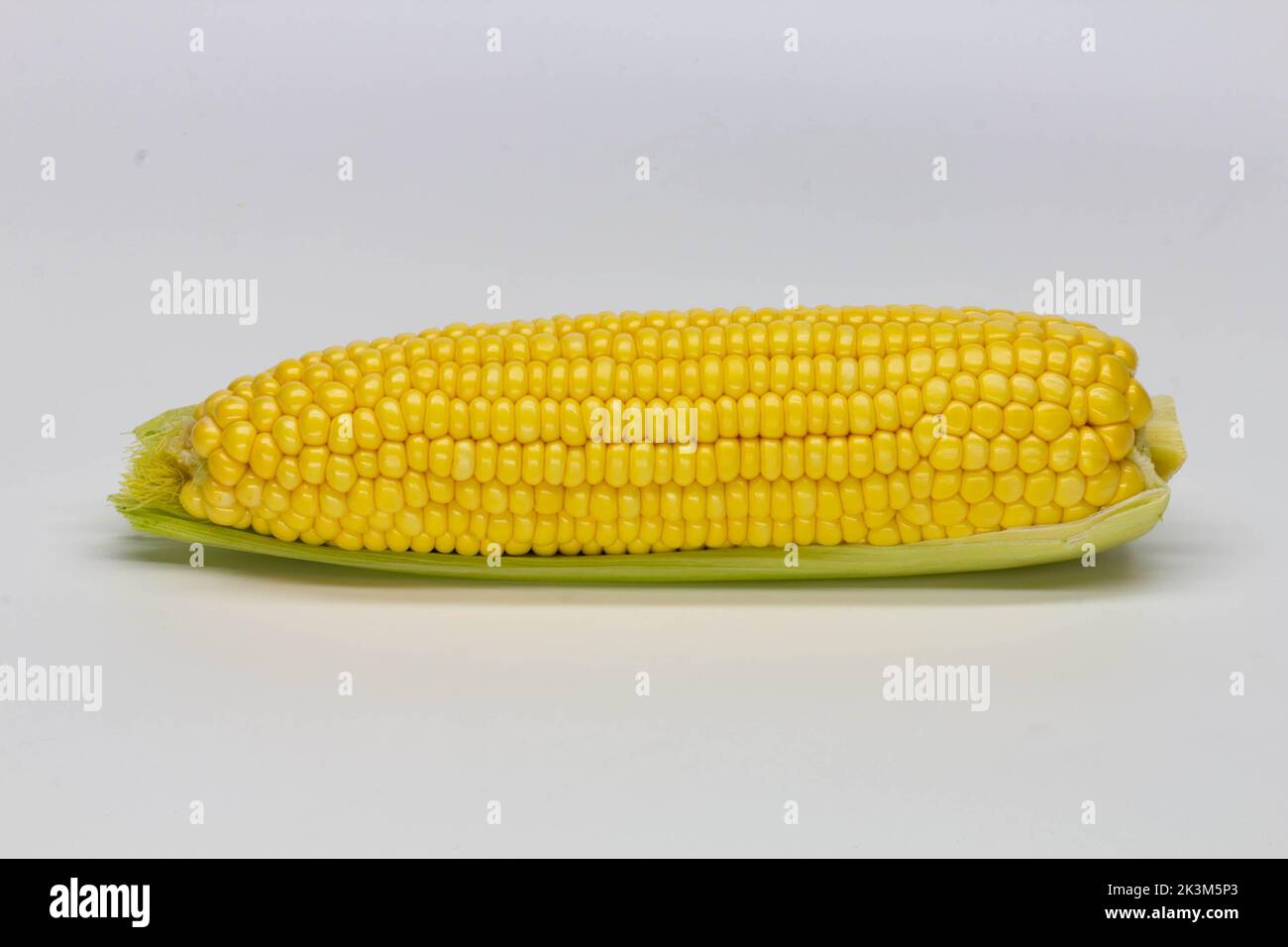 Single ear of corn isolated on white background. Isolated. Package ...