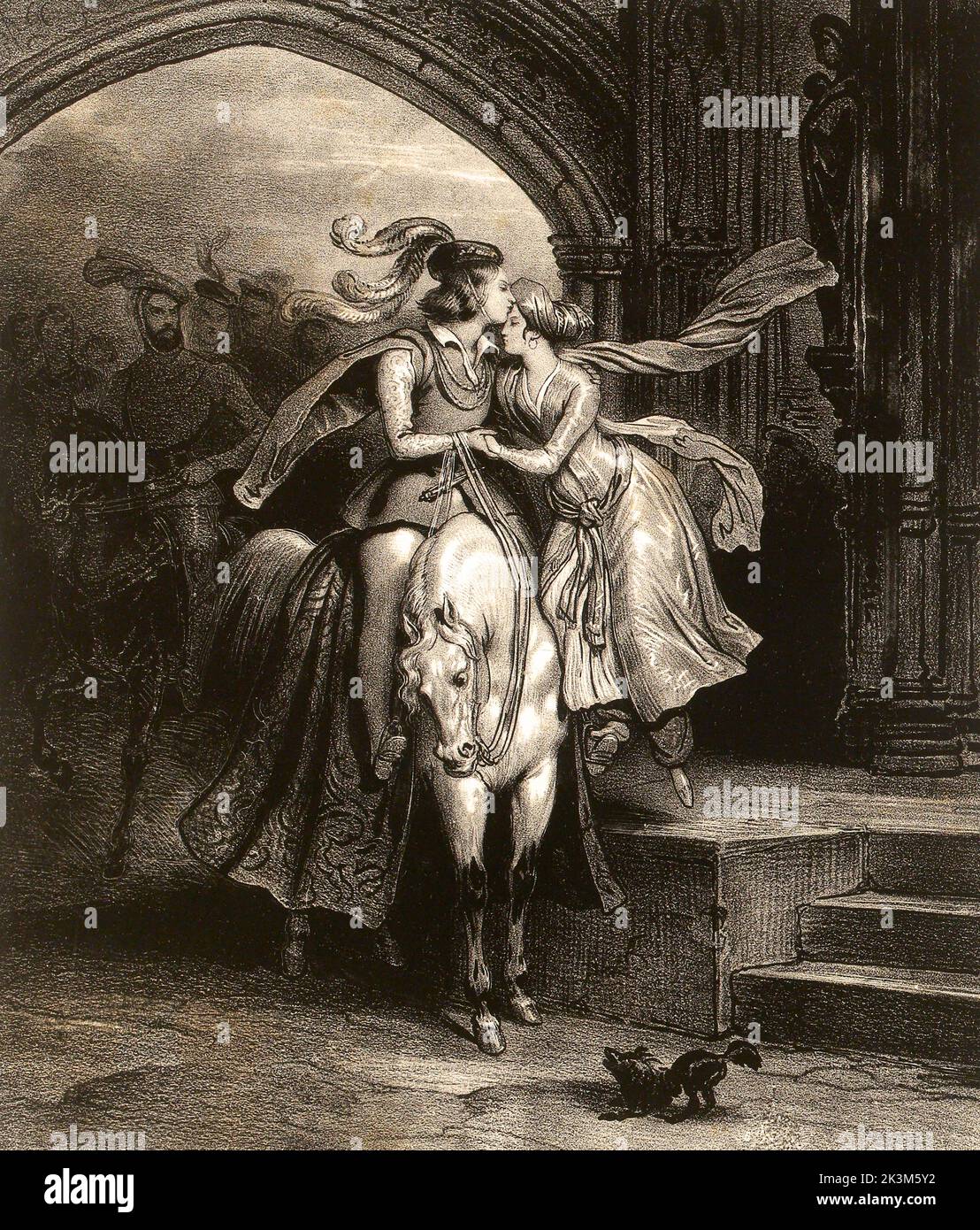 Illustration by Devéria, Achille from " The pretty girl from Perth ...