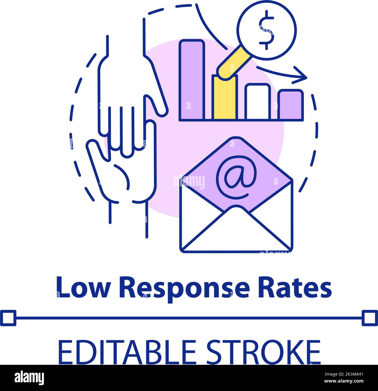 Low response rates concept icon Stock Vector Image & Art - Alamy