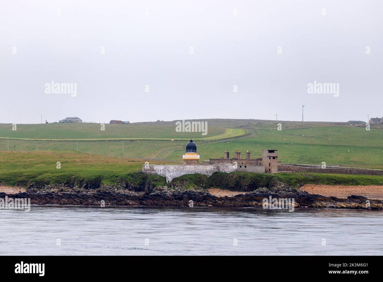 View of Graemsay Low Lighthouse from the NorthLink Ferries , Orkney ...