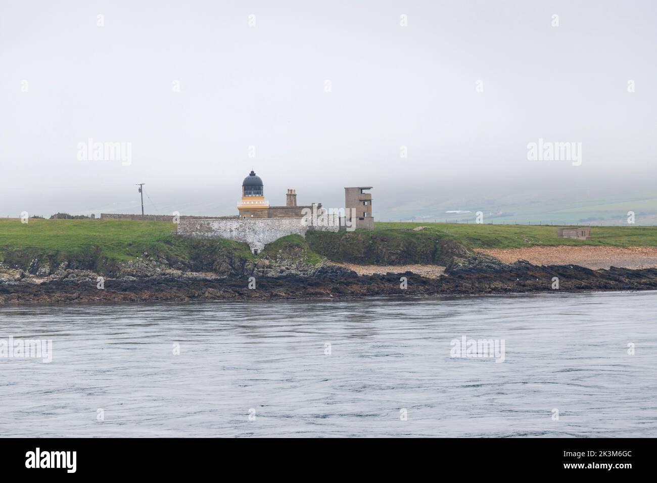 View of Graemsay Low Lighthouse from the NorthLink Ferries , Orkney ...