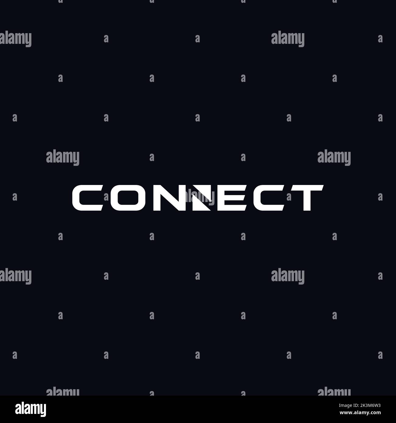 A vector illustration of a company logo idea with the word Connect on ...