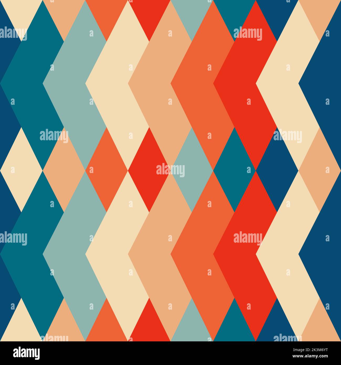 Vintage pattern with triangles in the style of the 70s and 60 Stock ...