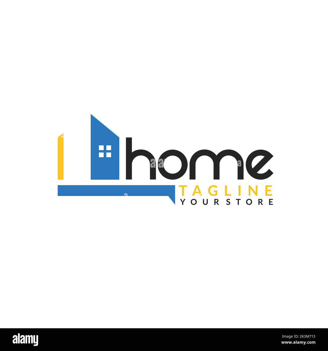 A vector illustration of a home store logo idea on the white background ...