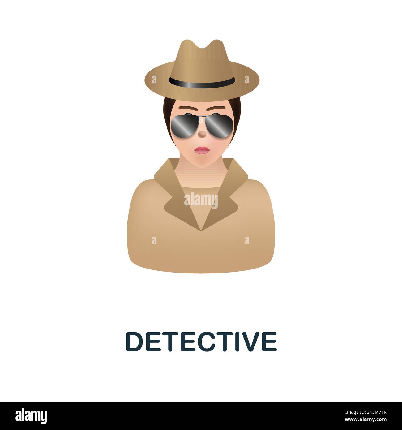 Detective icon. 3d illustration from crime collection. Creative ...