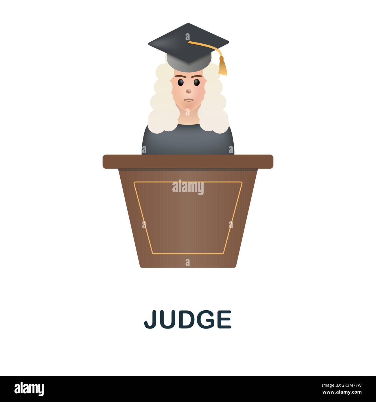 Judge icon. 3d illustration from crime collection. Creative Judge 3d ...