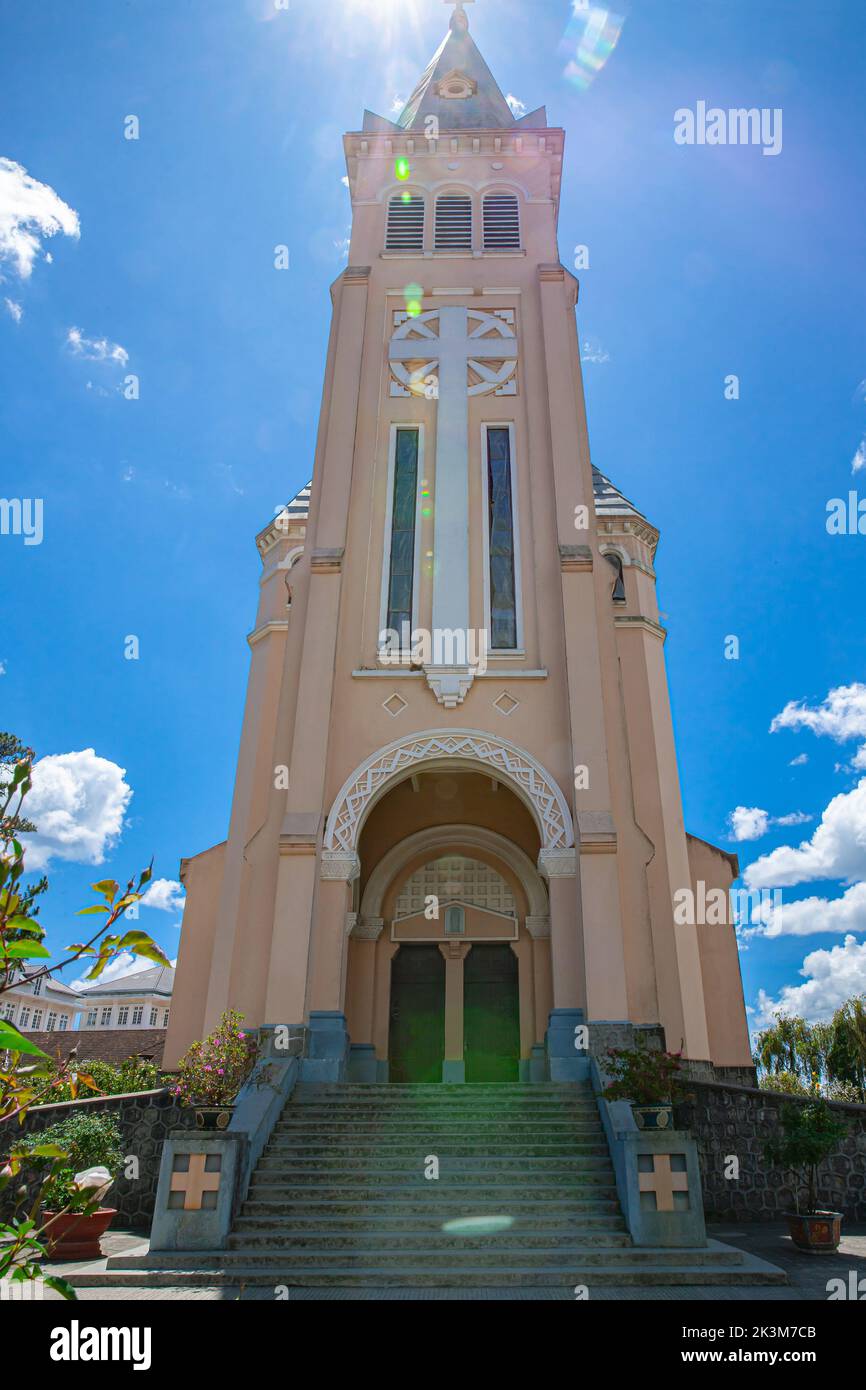 Dalat chicken church or St. Nicholas Cathedral of Dalat diocese on ...