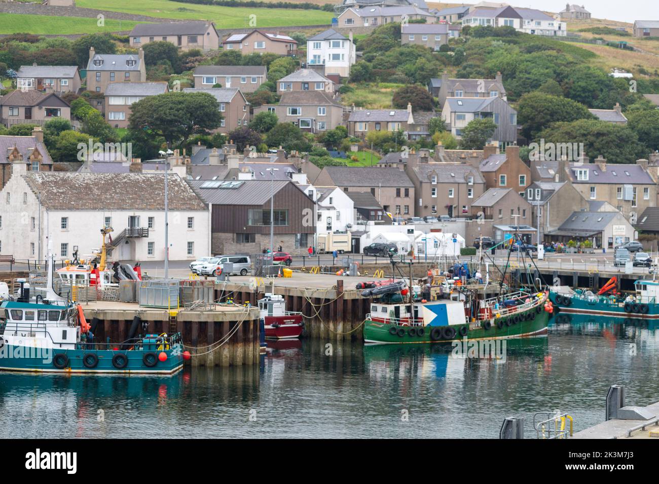 View of Stromness Harbour from the NorthLink Ferries , Orkney, Scotland ...