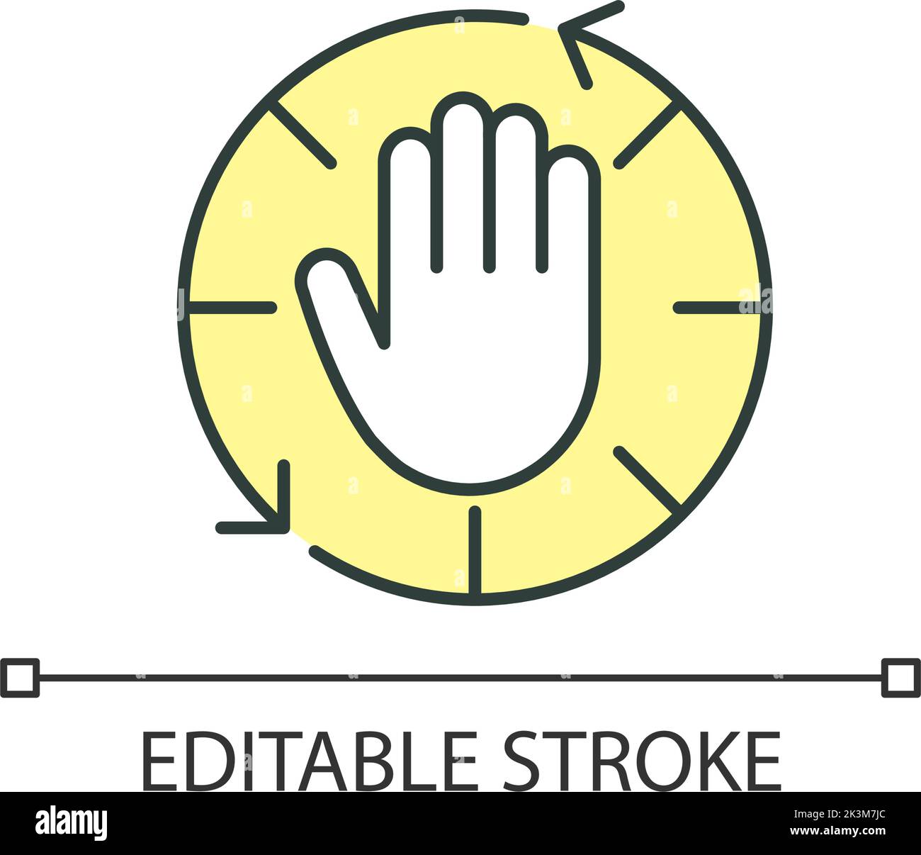 Stop and wait RGB color icon Stock Vector Image & Art - Alamy