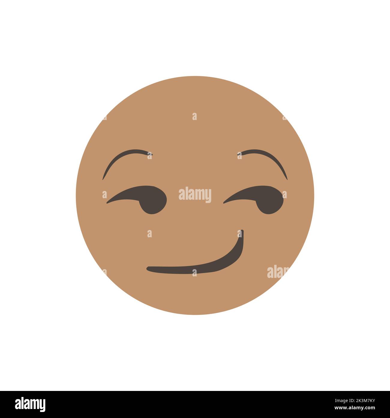 Flirting face, smug face, suggestive face. 3D stylized vector icon ...