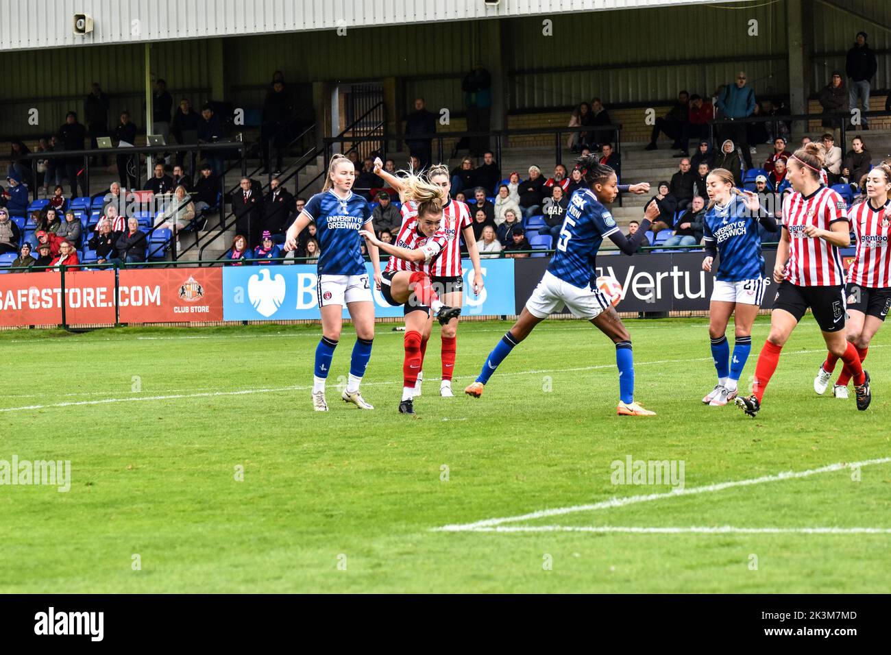 Sunderland Women captain Emma Kelly scores her side's second goal ...