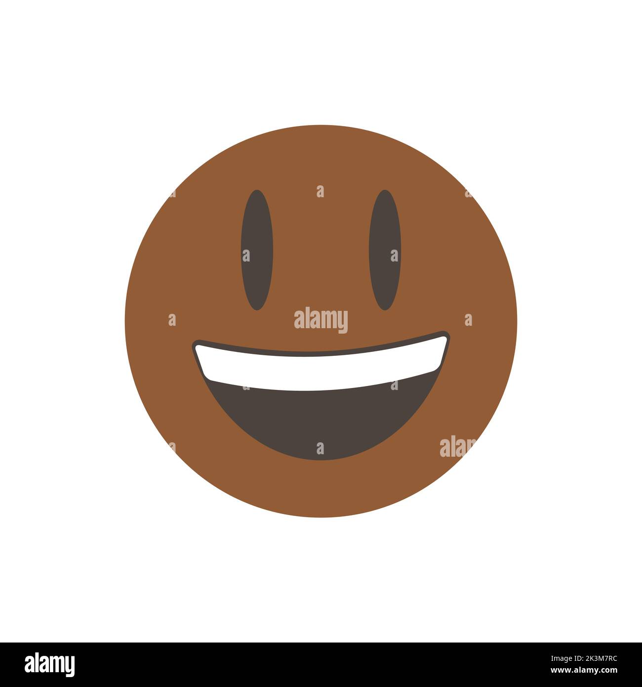 Grinning face with big eyes. funny yellow emoticon. smiling emoticon ...