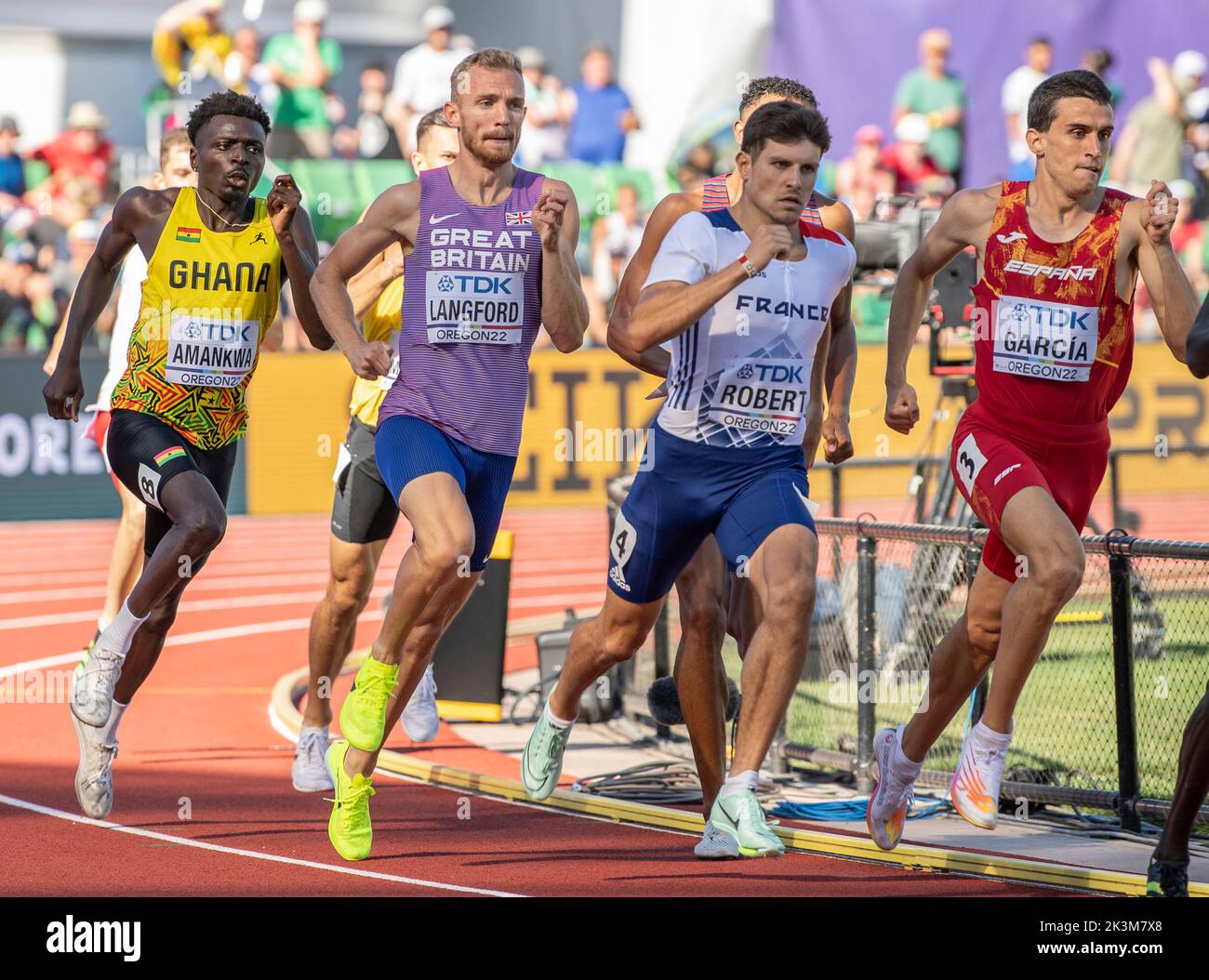 Kyle Langford of GB&NI competing in the 800m heats at the World ...
