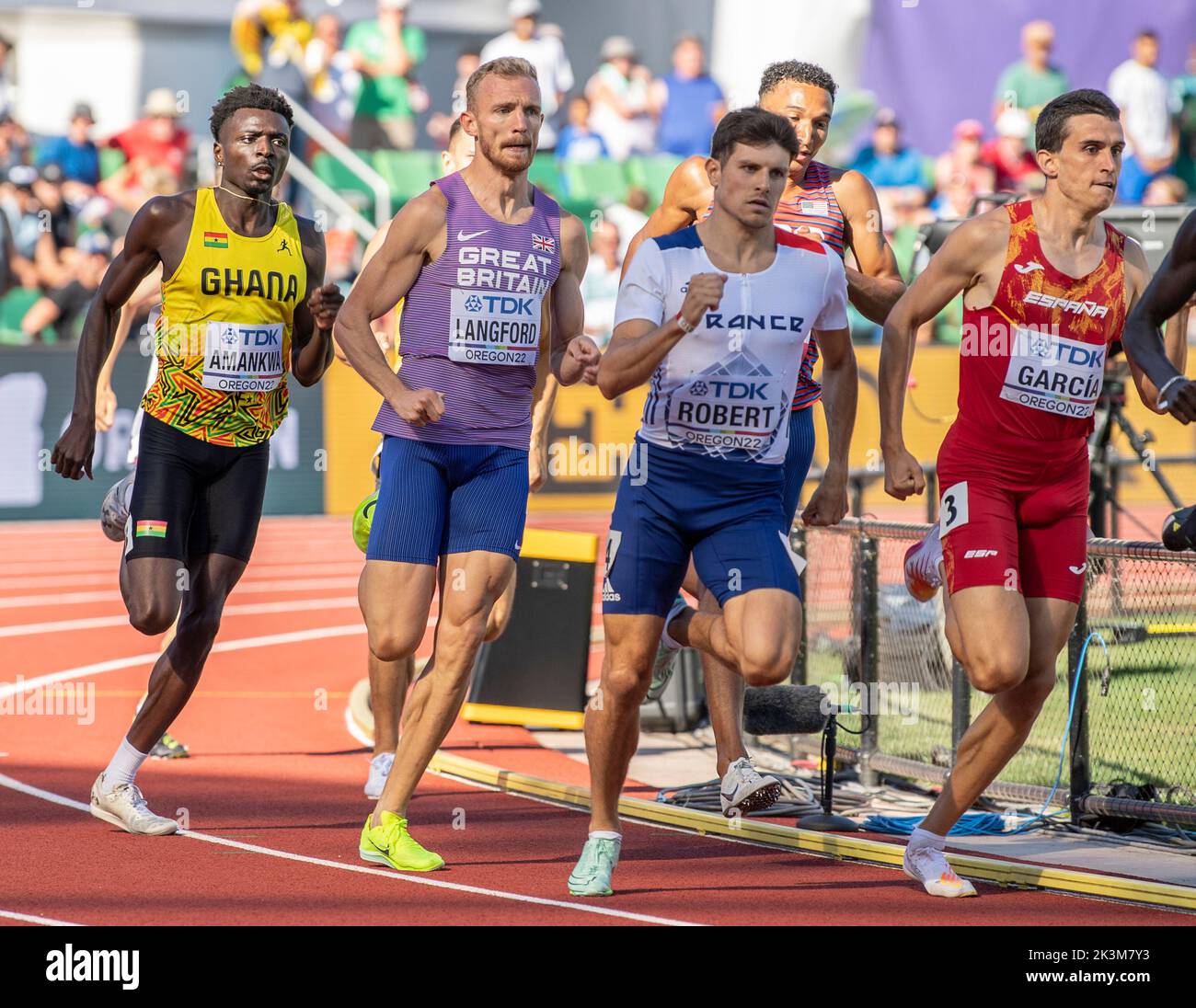Kyle Langford of GB&NI competing in the 800m heats at the World ...