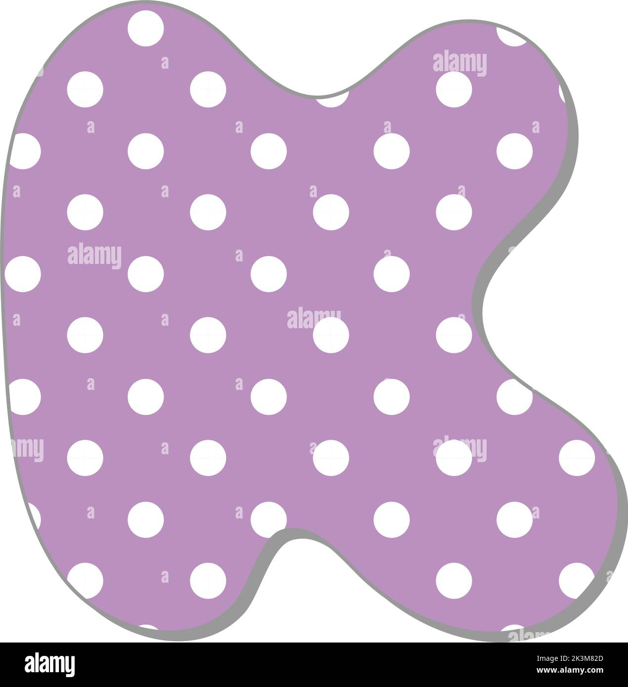Polka dot letter.Pastel polka dots font. Hand drawn letter design for ...