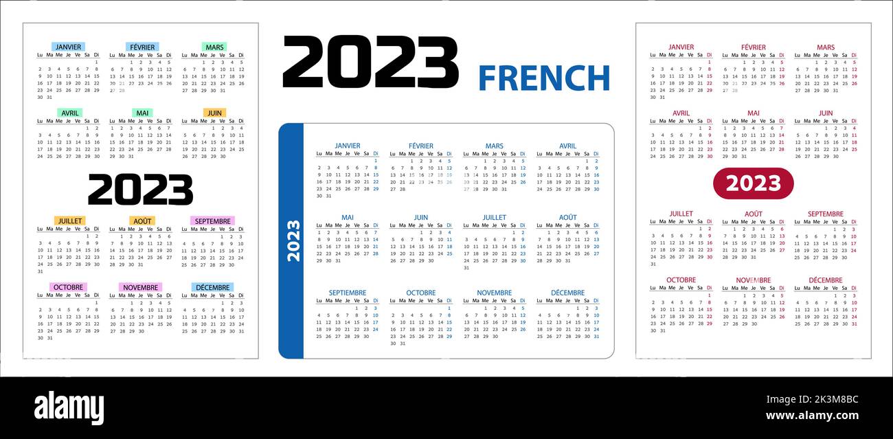 2023 french calendar hi-res stock photography and images - Alamy