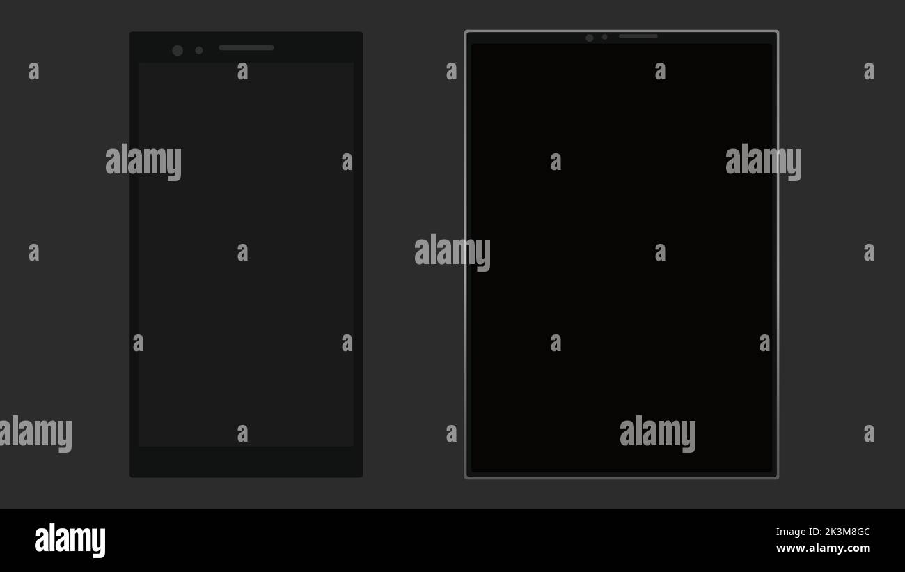 Realistic phone monitor with blank screen. Mockup monitor. Screen ...