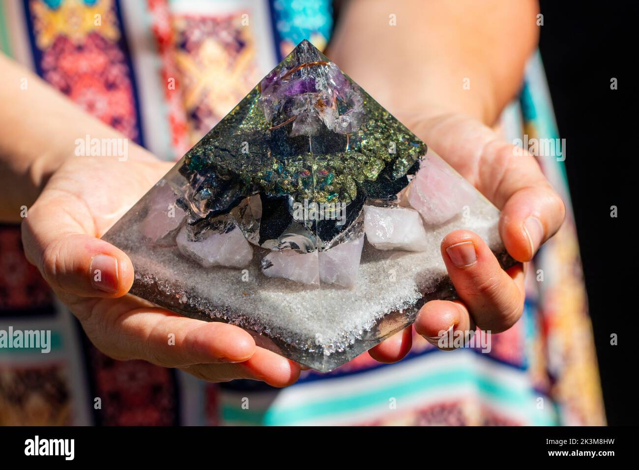 Orgonite pyramid crystal gemstone hi-res stock photography and images ...