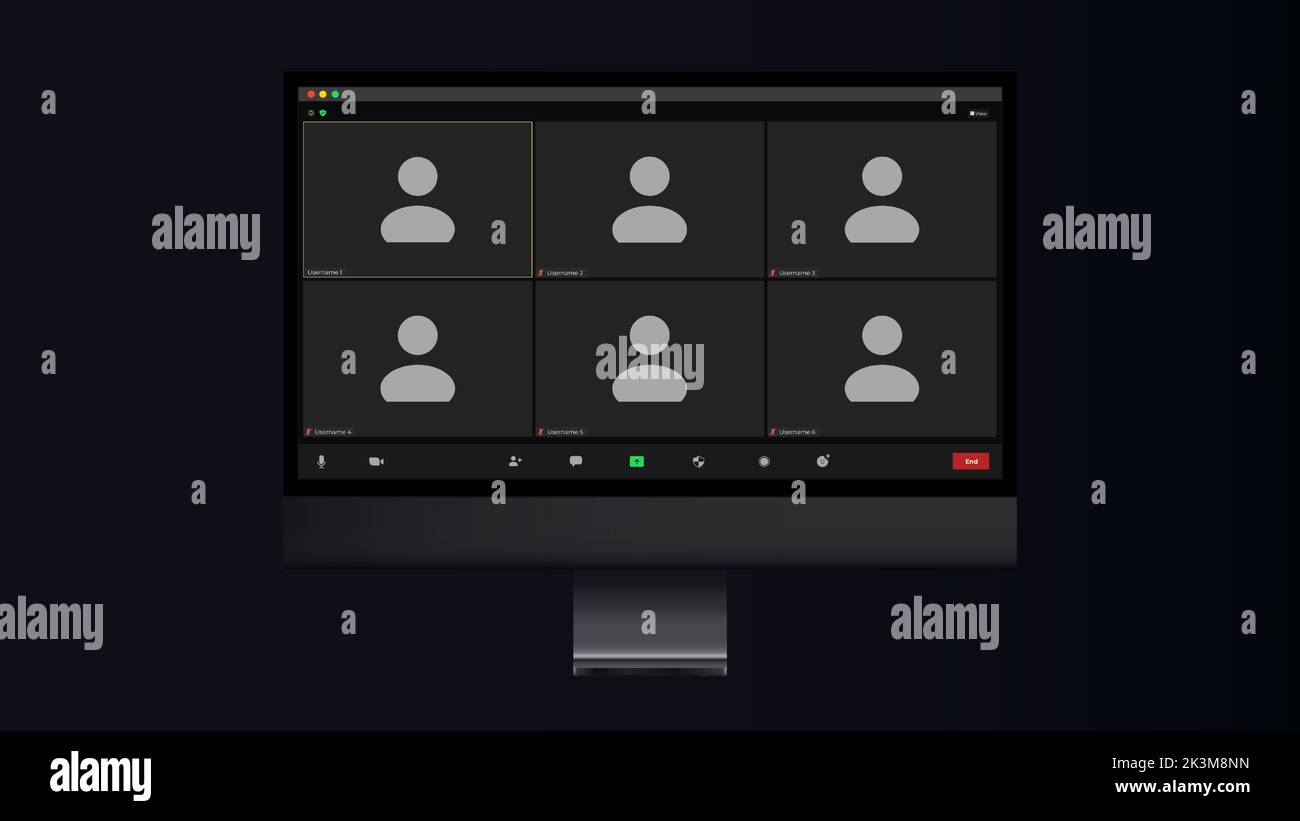 Video conference user interface. Application for social communication ...