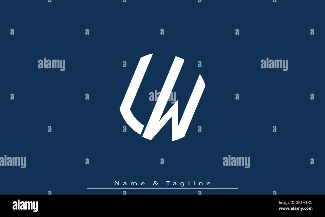 Alphabet letters Initials Monogram logo LW , WL Stock Vector Image ...
