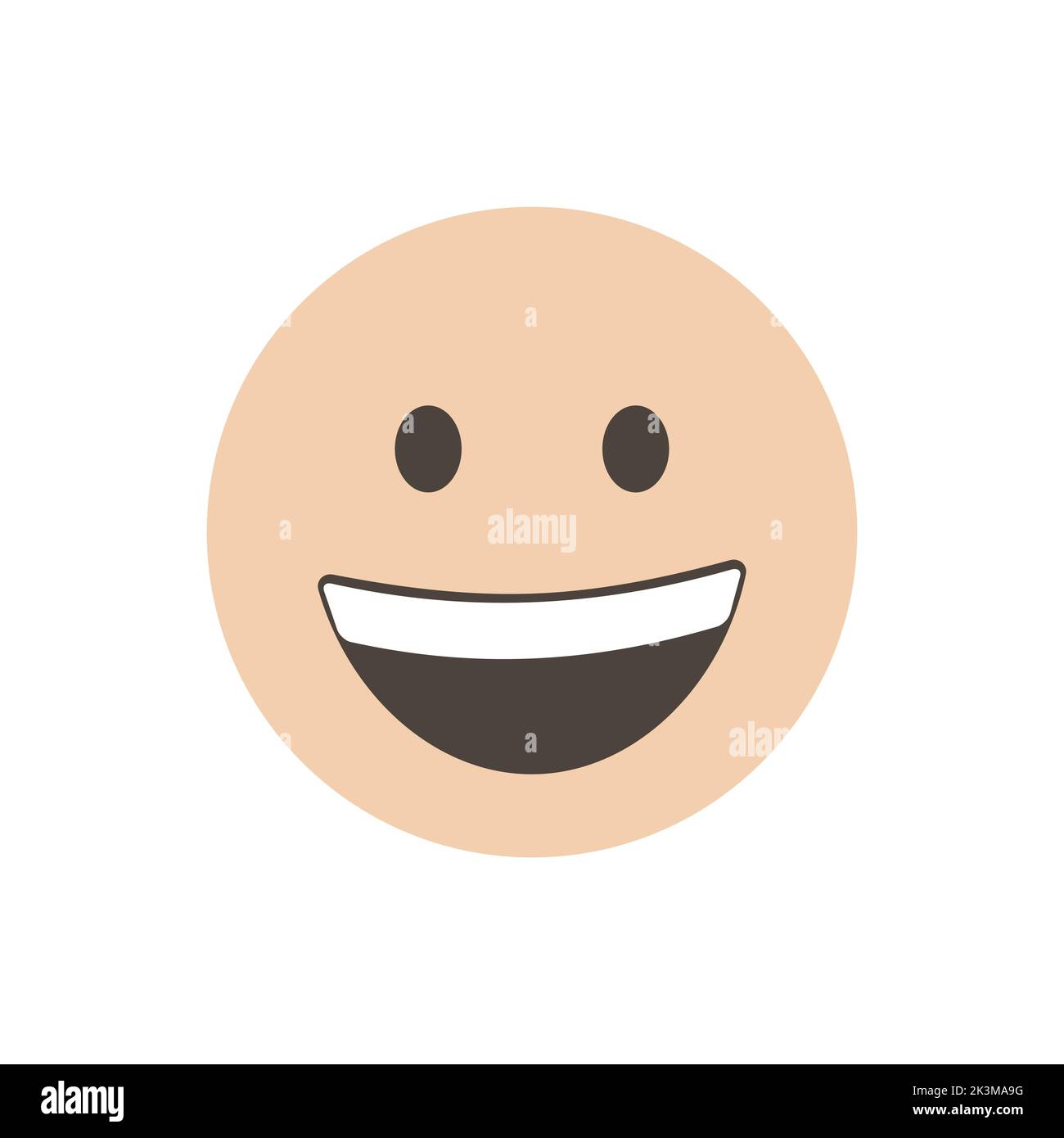 Grinning face. funny yellow emoticon. smiling emoticon character design ...