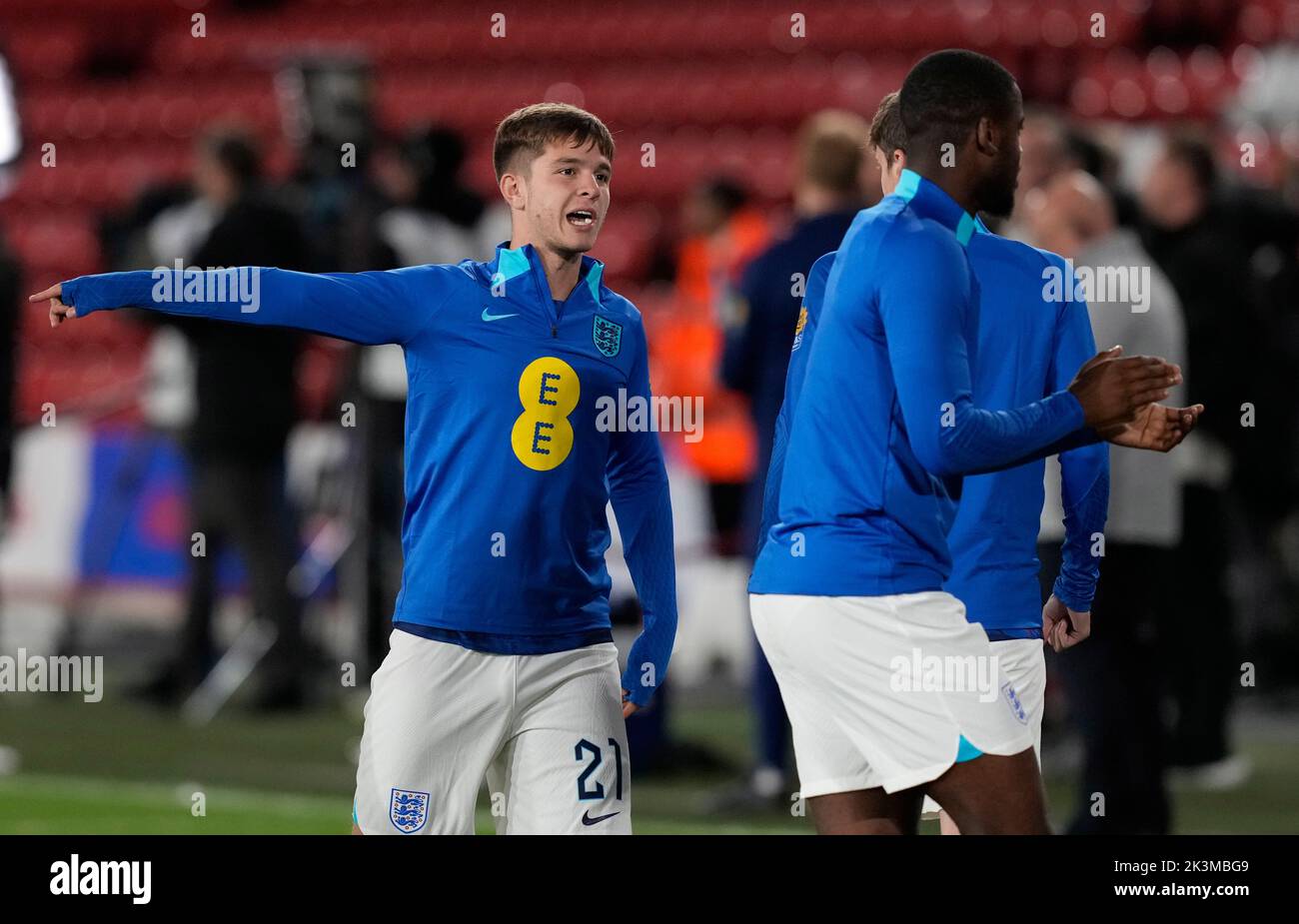 Sheffield, England, 27th September 2022. James McAtee of England during ...