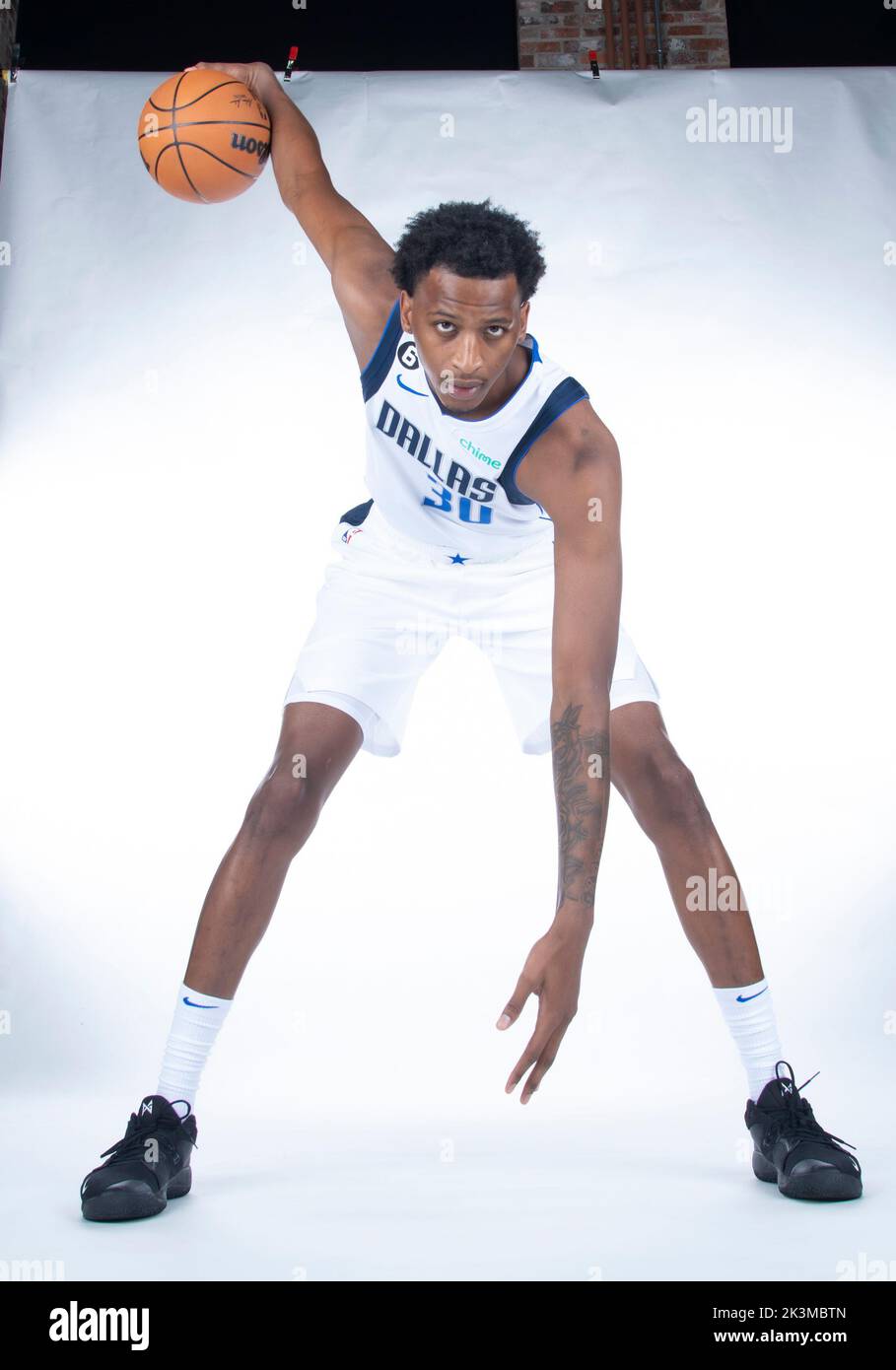 Sept 26, 2022: Dallas Mavericks forward Marcus Bingham Jr. #30 poses ...